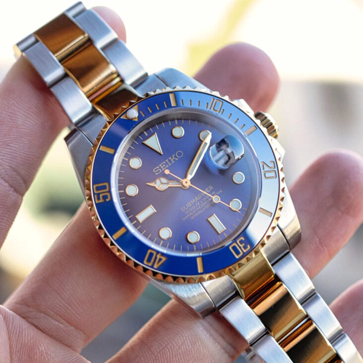 Bluesy Seiko MOD Submariner - 400 USD - Express Delivery included