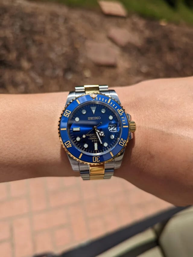 Bluesy Seiko MOD Submariner - 400 USD - Express Delivery included