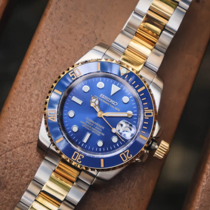 Bluesy Seiko MOD Submariner - 400 USD - Express Delivery included